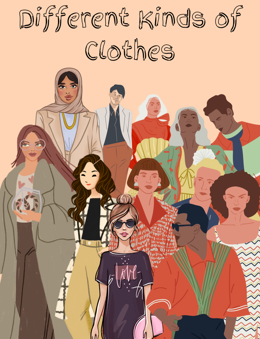 Printable clothes illustration for kids