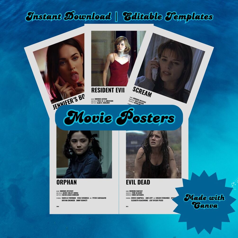 Editable Movie Posters