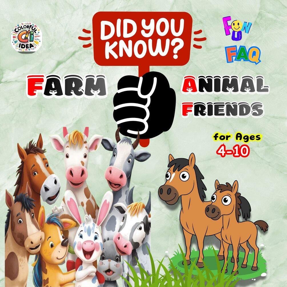 Did You Know? Farm Animal Friends Fun facts for curious kids Printable