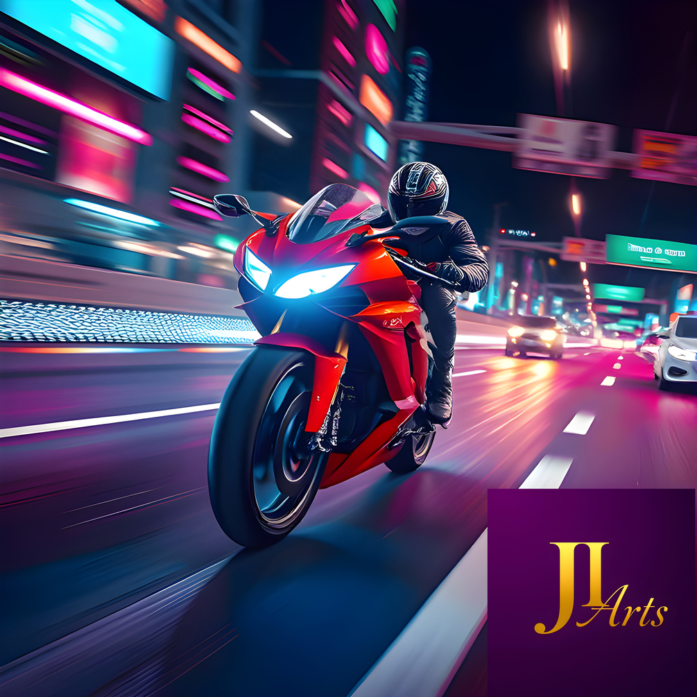 Electric Blue Motorcycle- Digital Printable Images for Wallpapers, Home ...