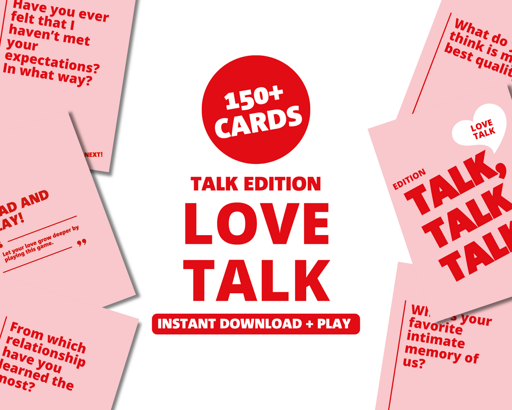Love Talk Cards - Card Game for Couples - Digital Download & Play