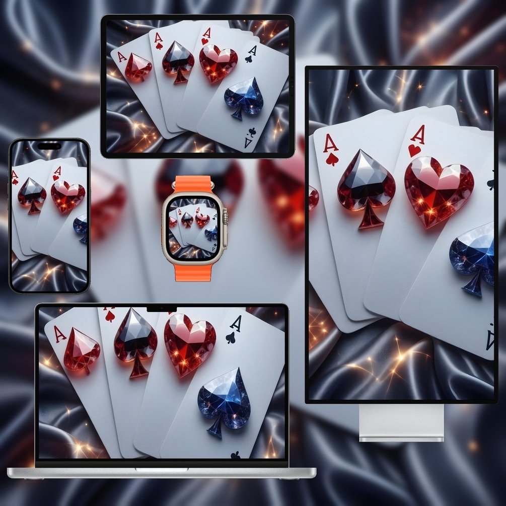 Royal Gems – Luxury Casino Card Suits Custom-Fit Digital Art Pack