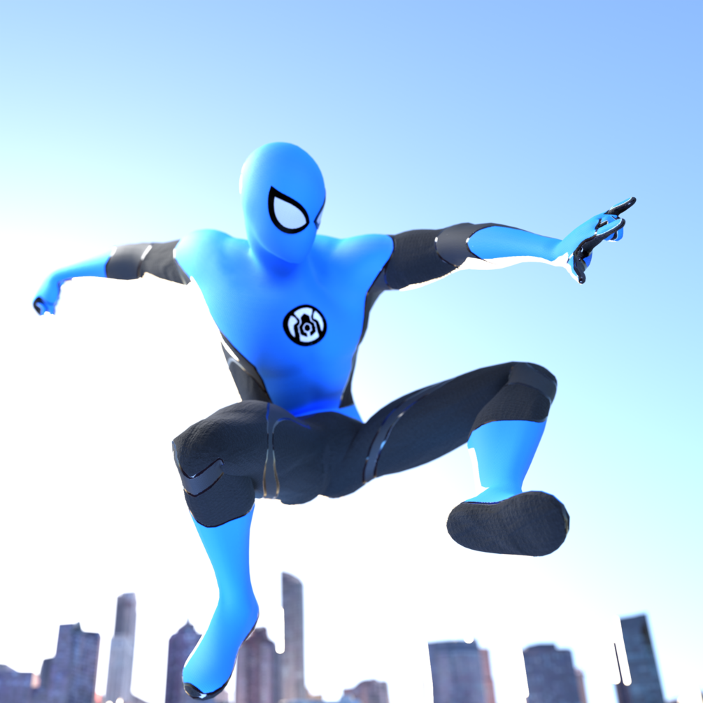 New Blue Spider-Man Suit.