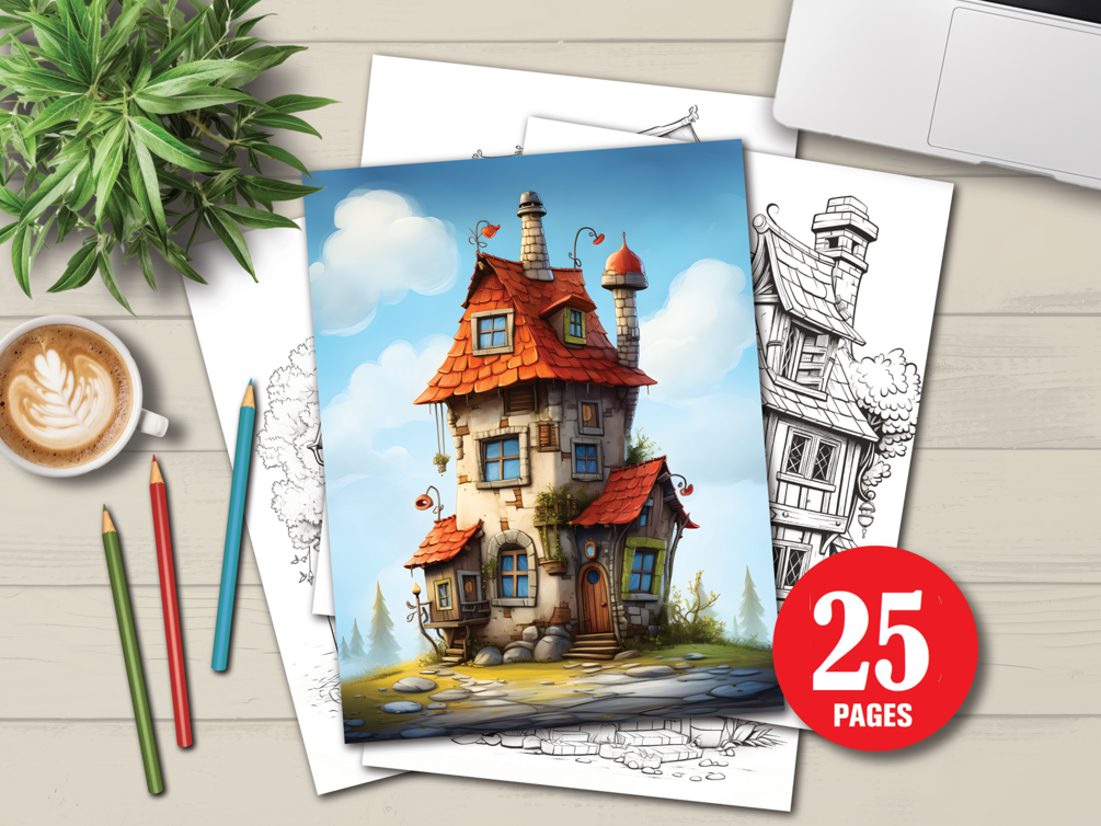 Little Houses - Digital Art Pack for Creative Projects & Prints