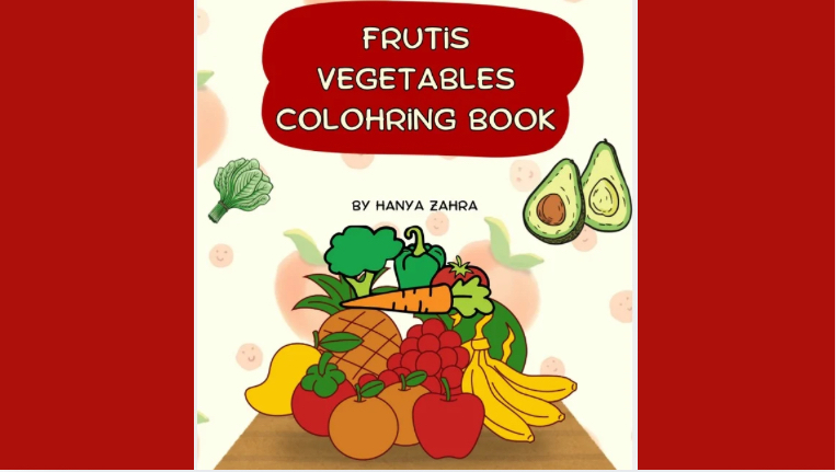 Fruits and vegetables coloring book