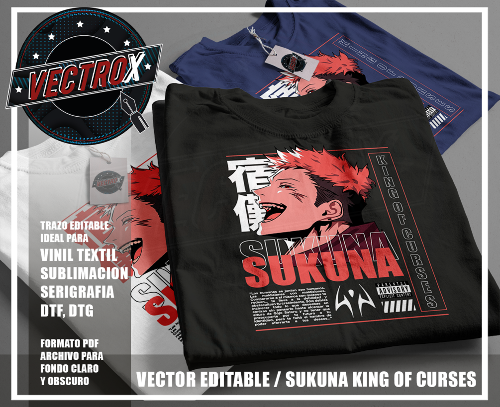 Vector Editable - Sukuna King Of Curses