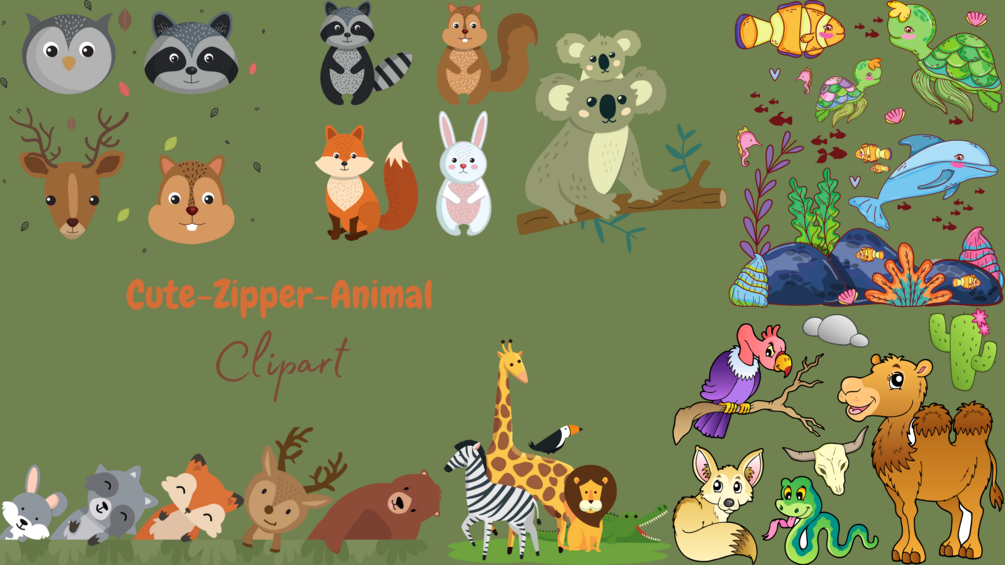 Cute-Zipper-Animal-Sublimation-Clipart