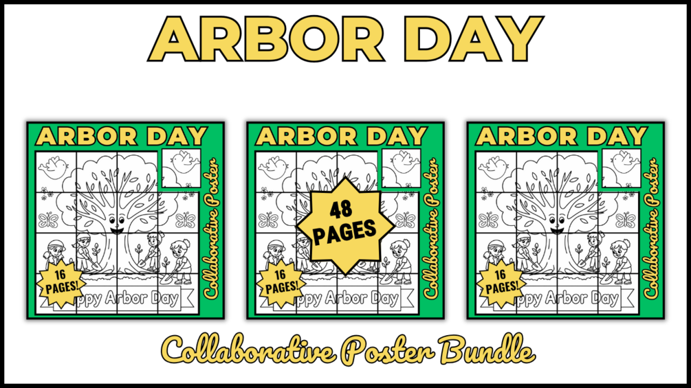 Arbor Day coloring pages activities Collaborative Poster Bulletin Board ...