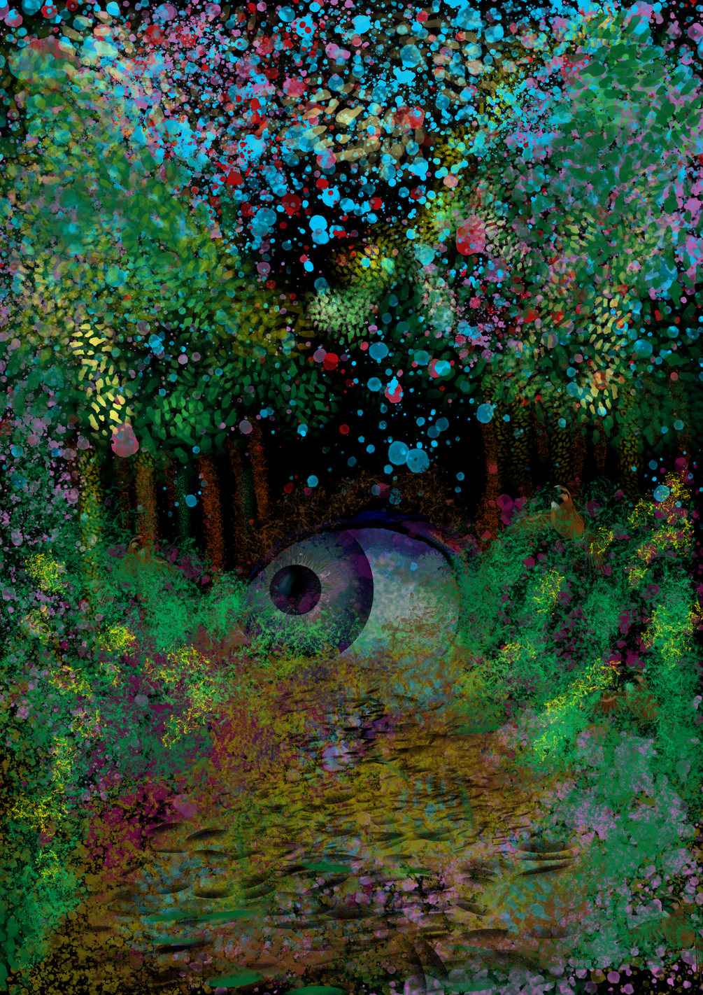 Eye way abstract digital painting