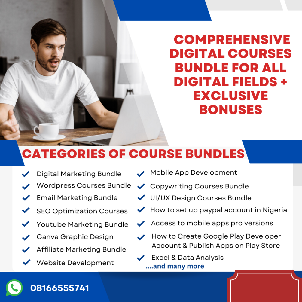 COMPREHENSIVE DIGITAL COURSES BUNDLE FOR ALL DIGITAL FIELDS + EXCLUSIVE ...