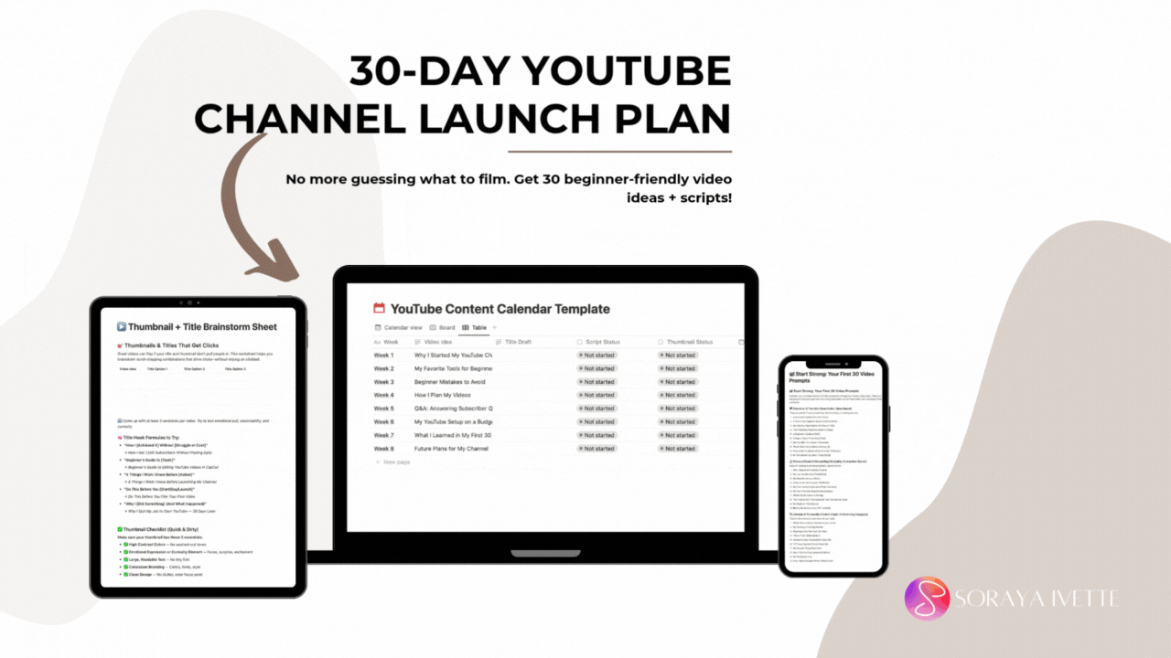 30 Day YouTube Channel Launch Plan