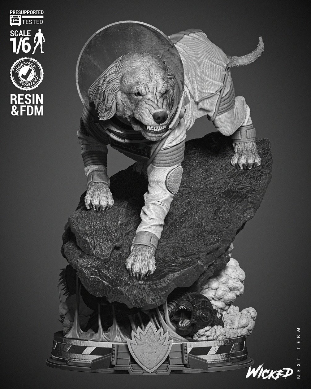 Wicked Marvel Cosmo Sculpture: Tested and ready for 3D printing