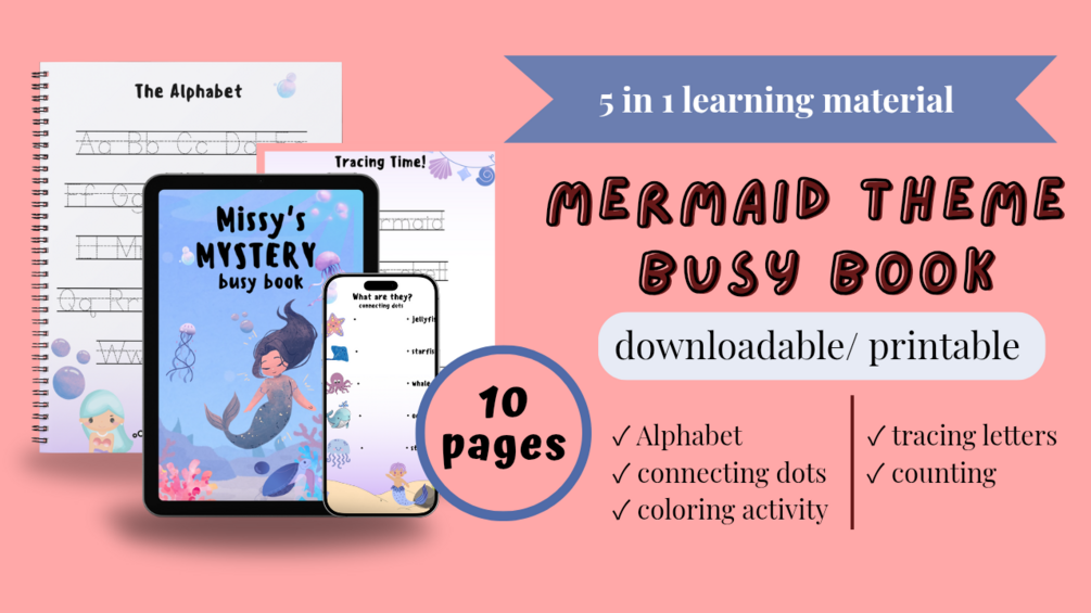 Mermaid Theme Printable busy book