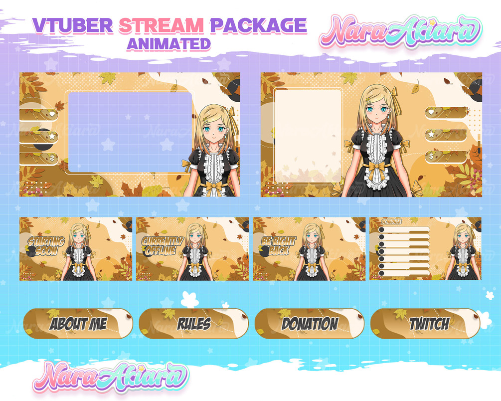 Transform Your Channel with the Overlay Anime Girl Blonde Hair with ...