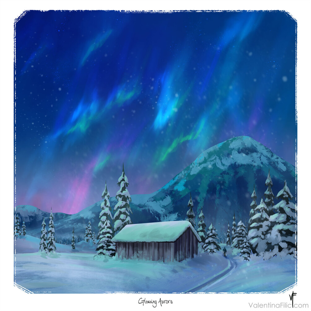 Glowing Aurora | Painting Process