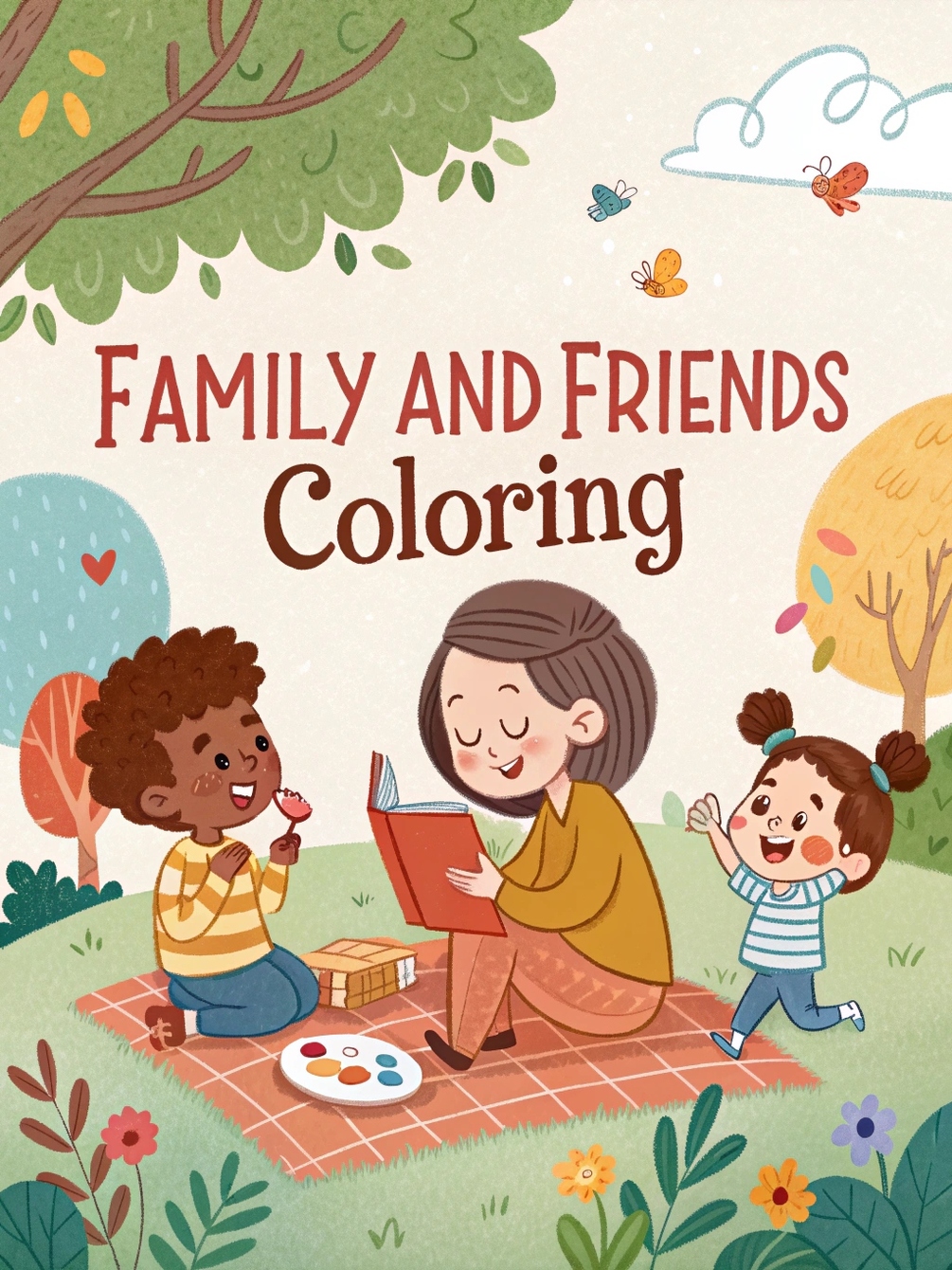 Family and Friends Coloring Book for Kids – Printable PDF Activity Book ...