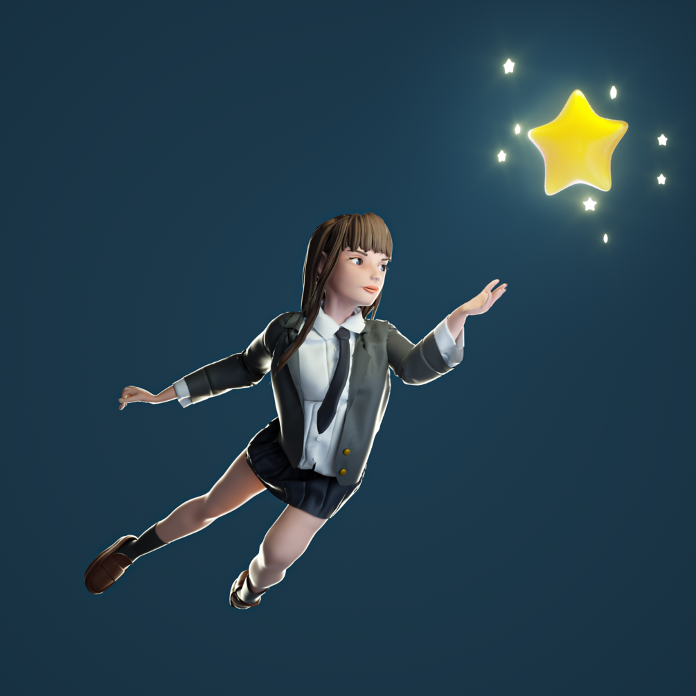 Chasing - Girl Sculpture phone wallpaper