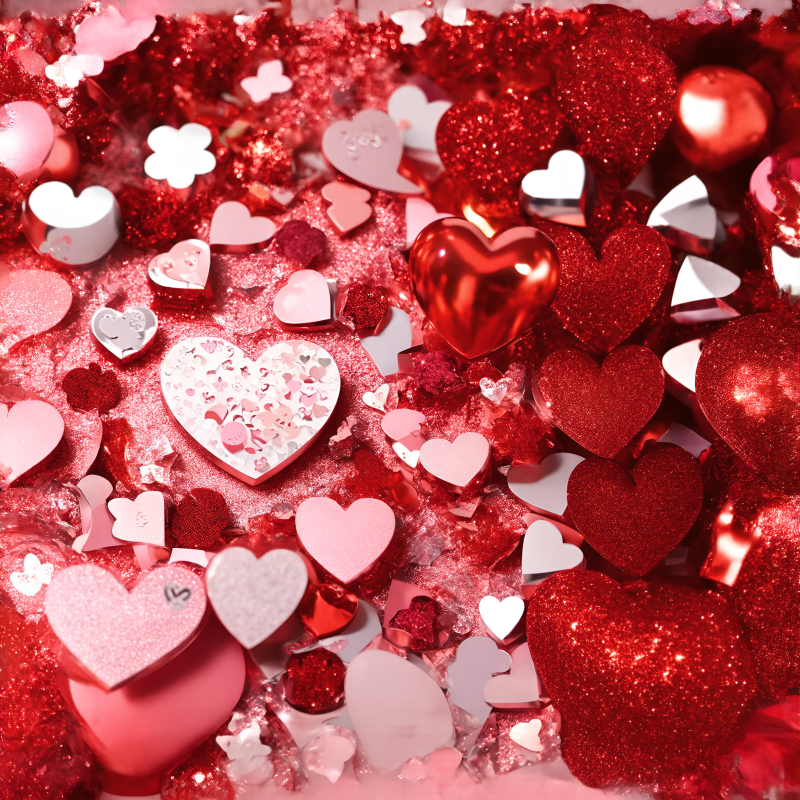 Hyper-Realistic Valentine's Day Background - 2K Festive Macro ...