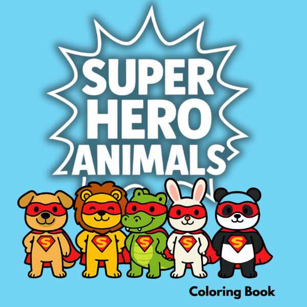 Super Hero Animals Coloring Book