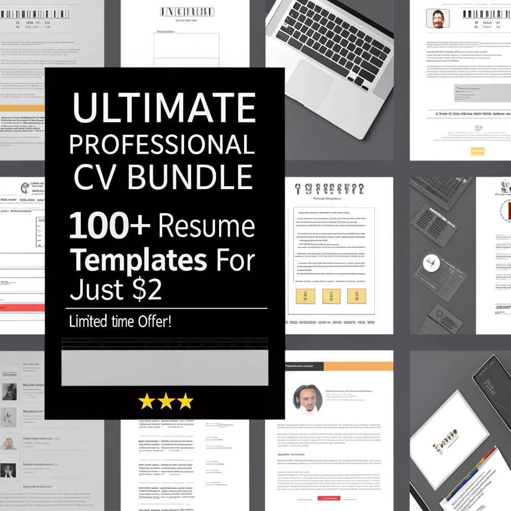 Ultimate Professional CV Bundle – 100+ Resume Templates for Just $2 ...