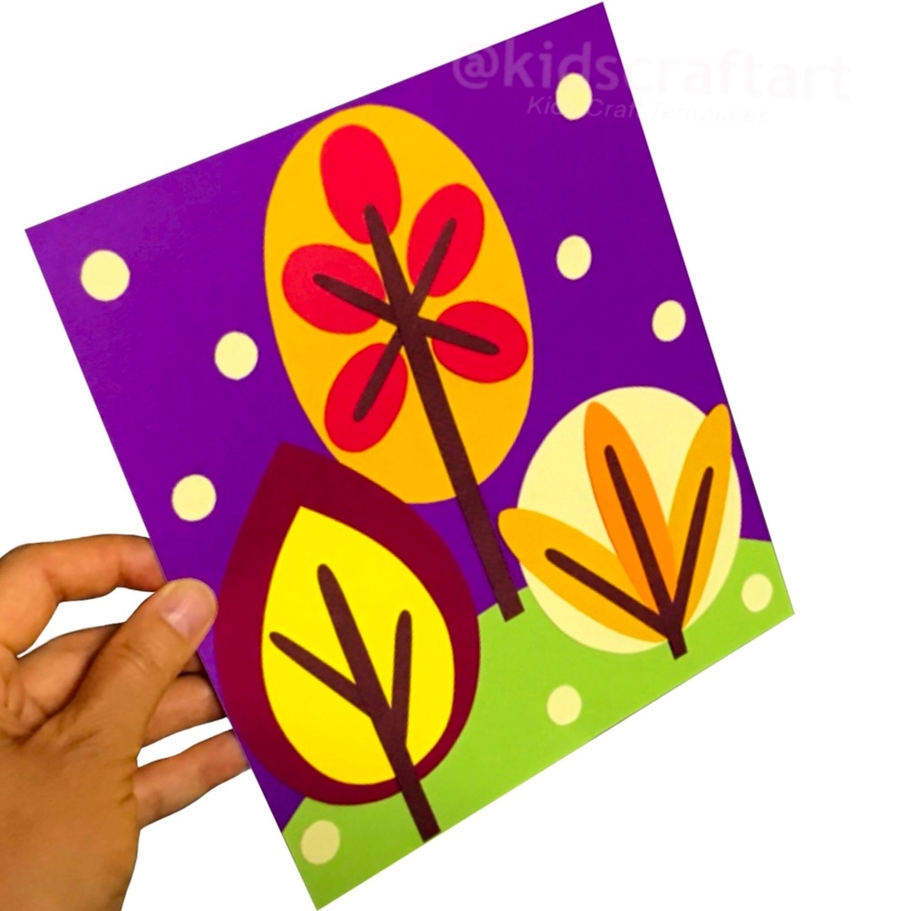 2D SHAPE Autumn Forest Craft Fall Tree Crafts Trees September October ...