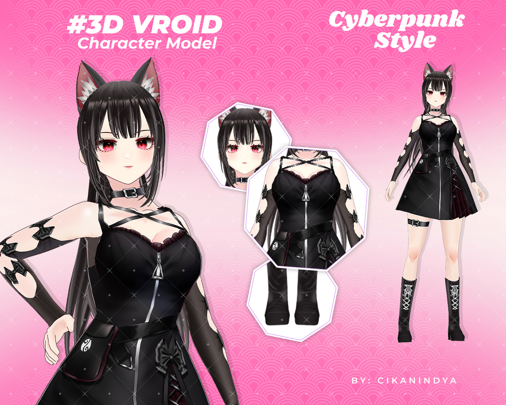 Fantasy Stream Hero 3D Vroid Model Girl Aiko Sena for Adventure-Themed ...