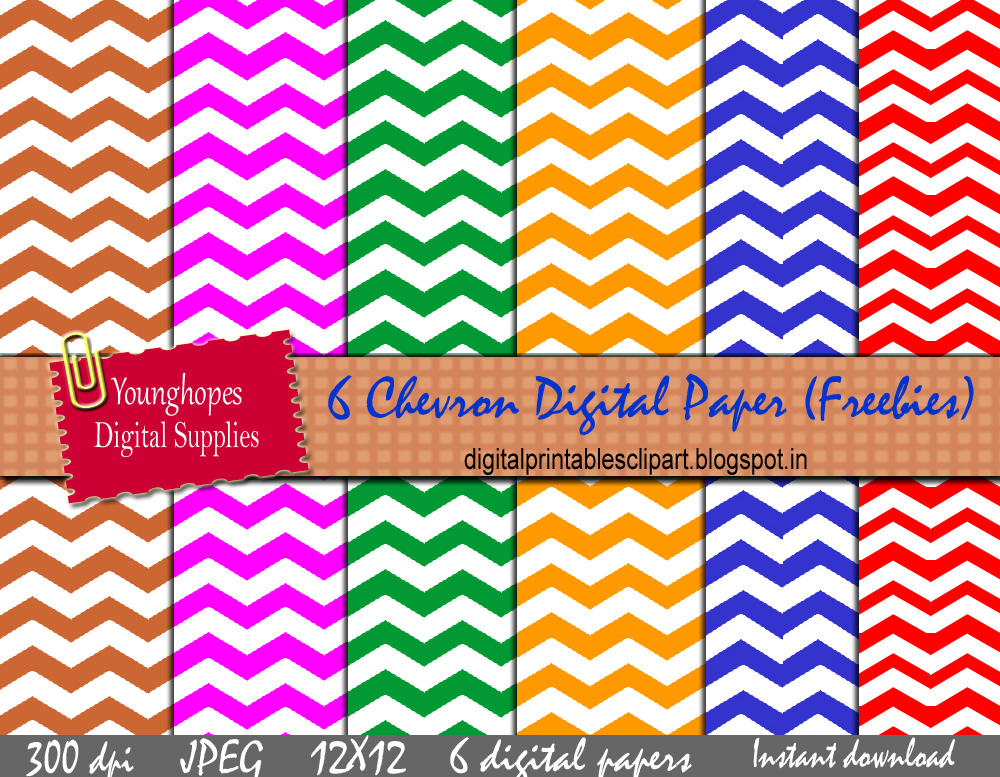 Chevron Pattern Digital Paper (Freebies Printables)