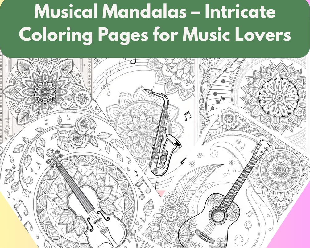 Musical Mandalas – Intricate Coloring Pages for Music Lovers