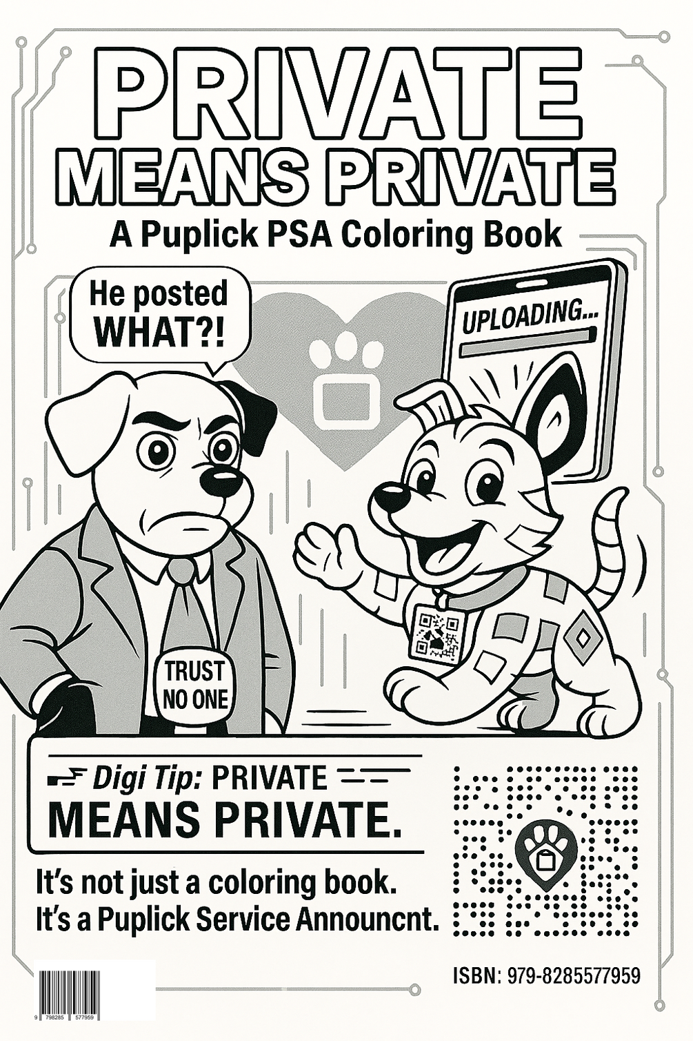PupLick Service Private Means Private 40p PDF coloring book