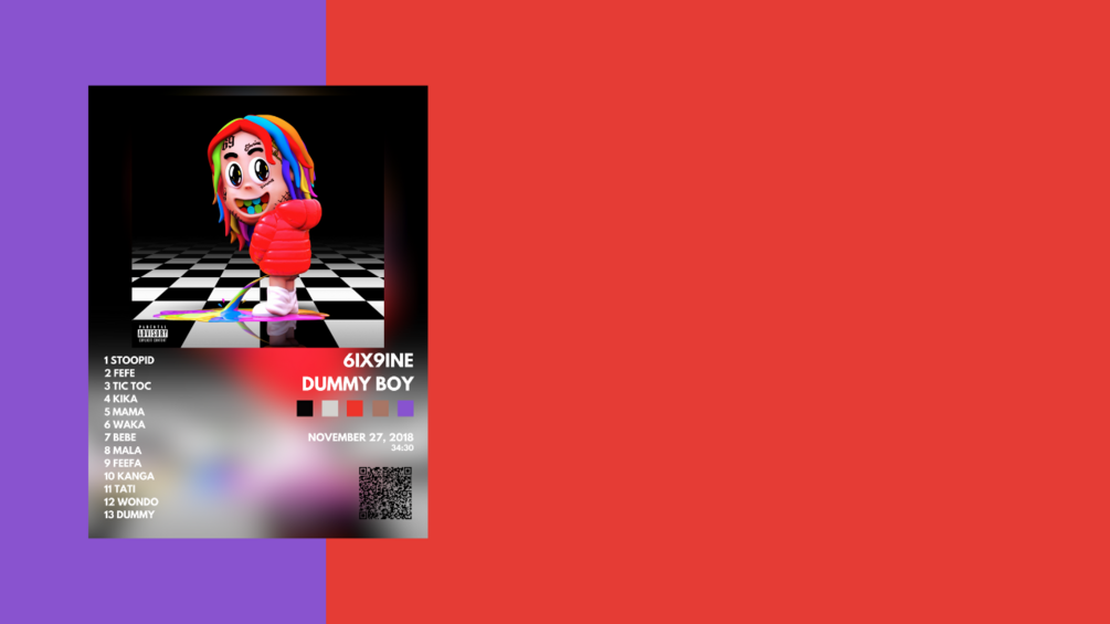6ix9ine - Dummy Boy Poster Digital Download