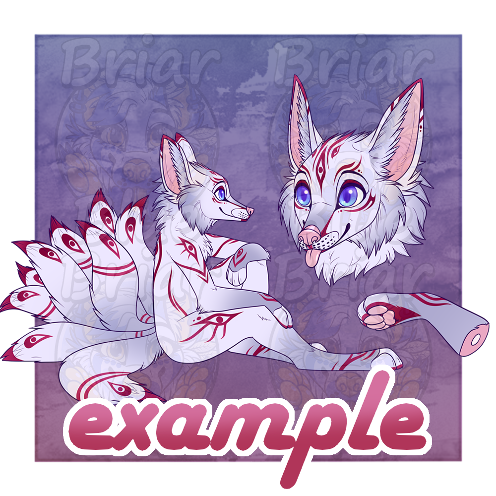 Kitsune Nine-Tailed Fox Furry/Anthro Reference Sheet Base Lineart, PSD ...