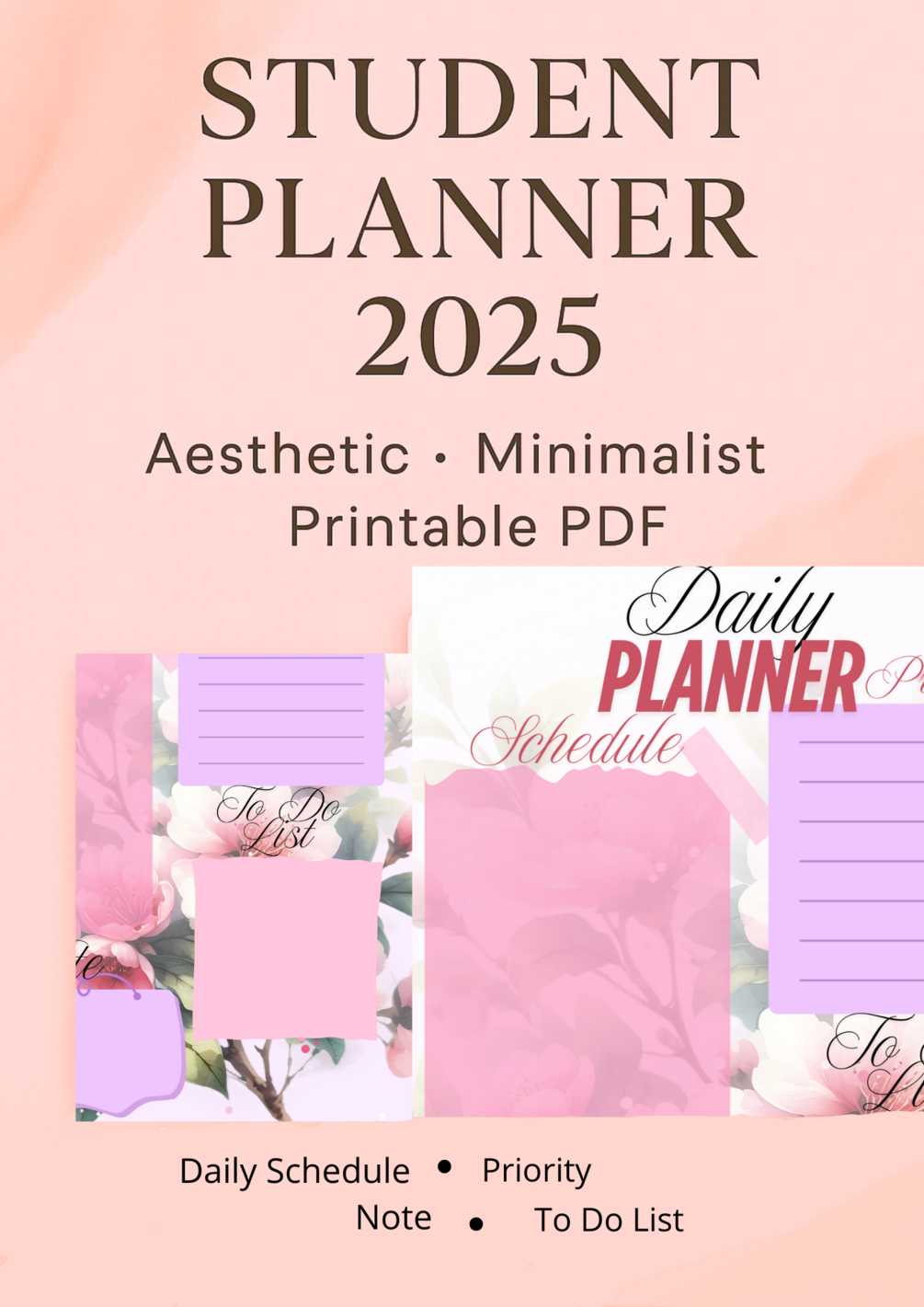 Student Planner 2025 | Aesthetic & Minimalist PDF