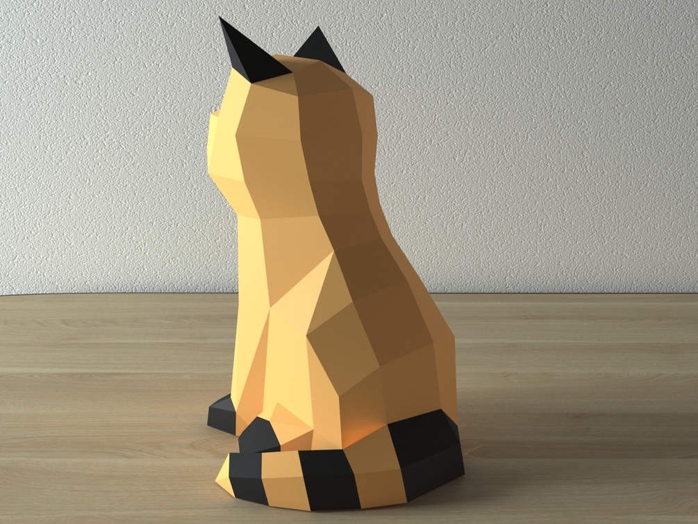 Kitten cat papercraft PDF template