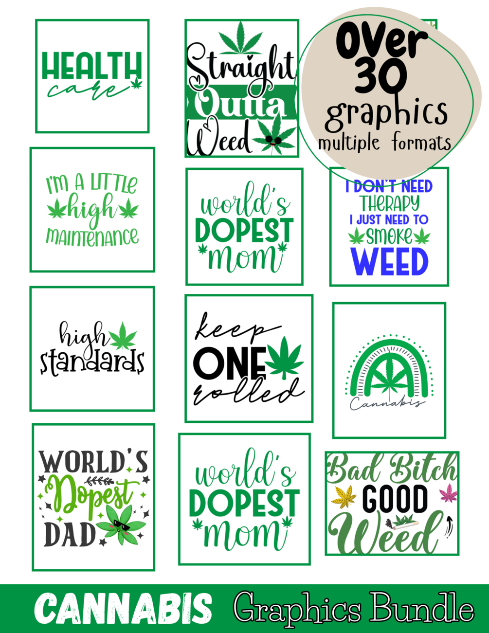 Mega Cannabis Graphics Pack