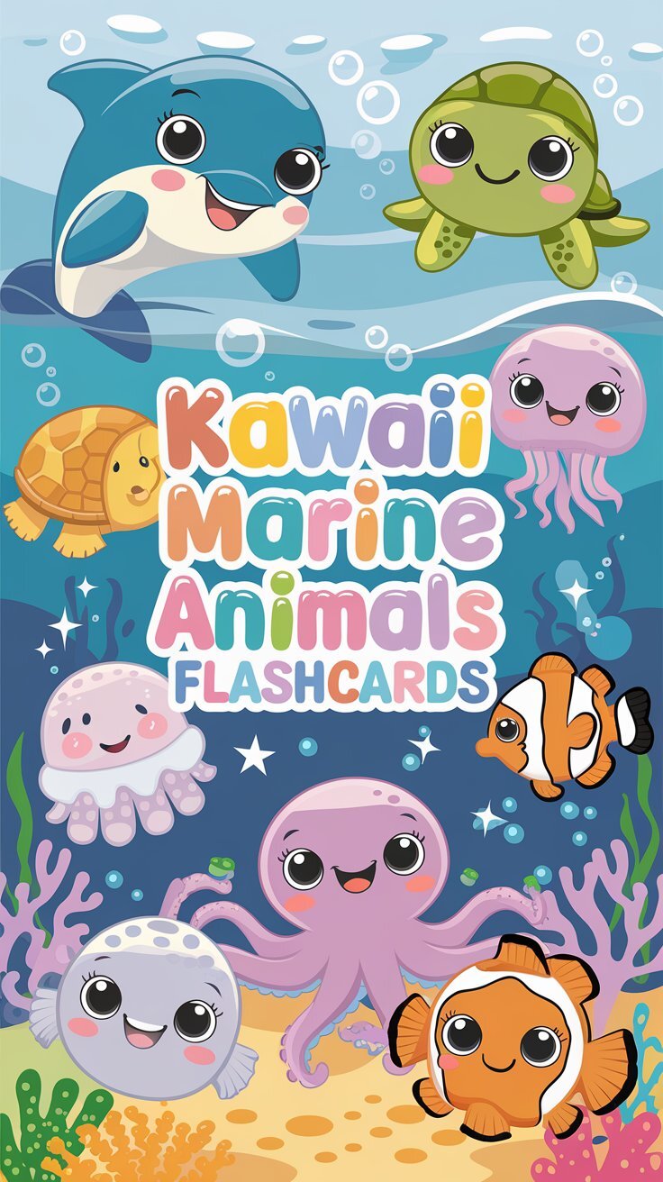 Best 10 Kawaii Polar Animals Flashcards for Kids