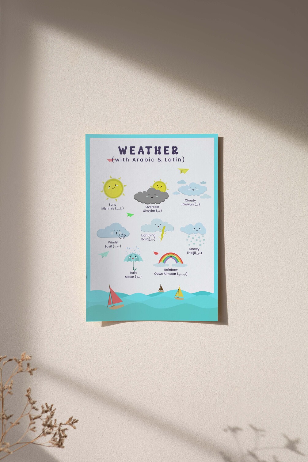 Interactive Educational Poster for Kids – Learn with Arabic & Latin!