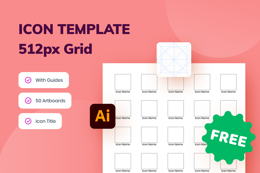 Icon Template 512px Grid