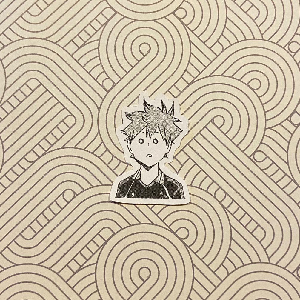 Confused Hinata Manga Sticker