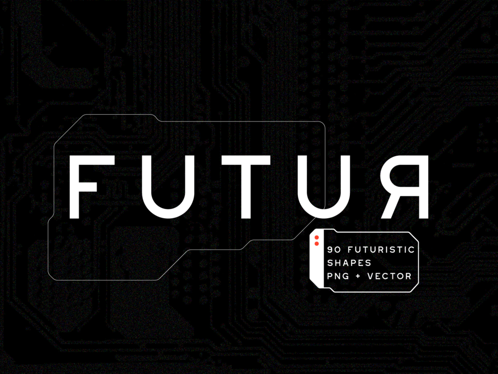 FUTUR // 90 FUTURISTIC SHAPES AI + PNG