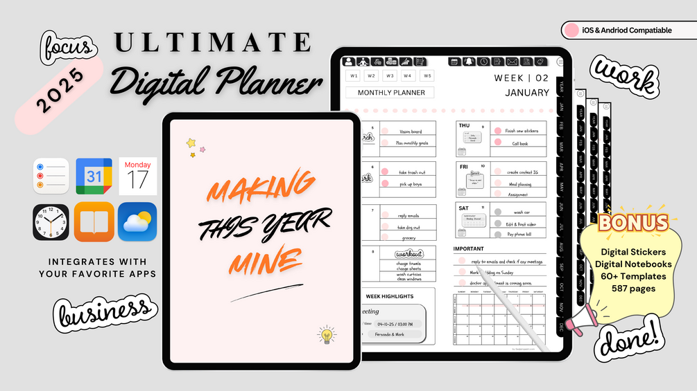 Digital Planner 2025 (BUNDLE)