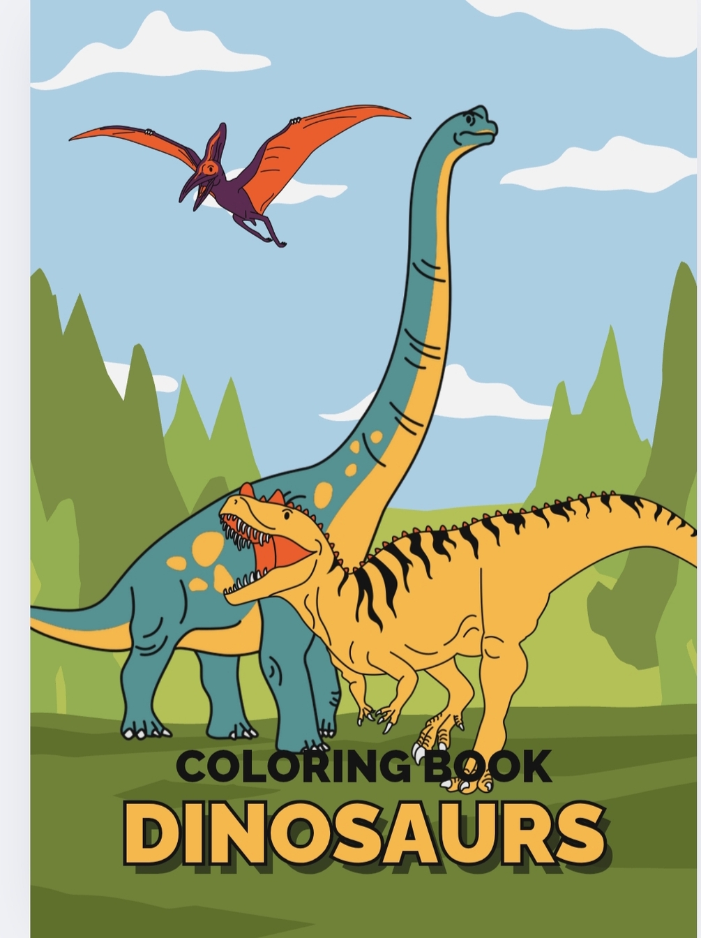 Dinosaurs Digital Coloring Book