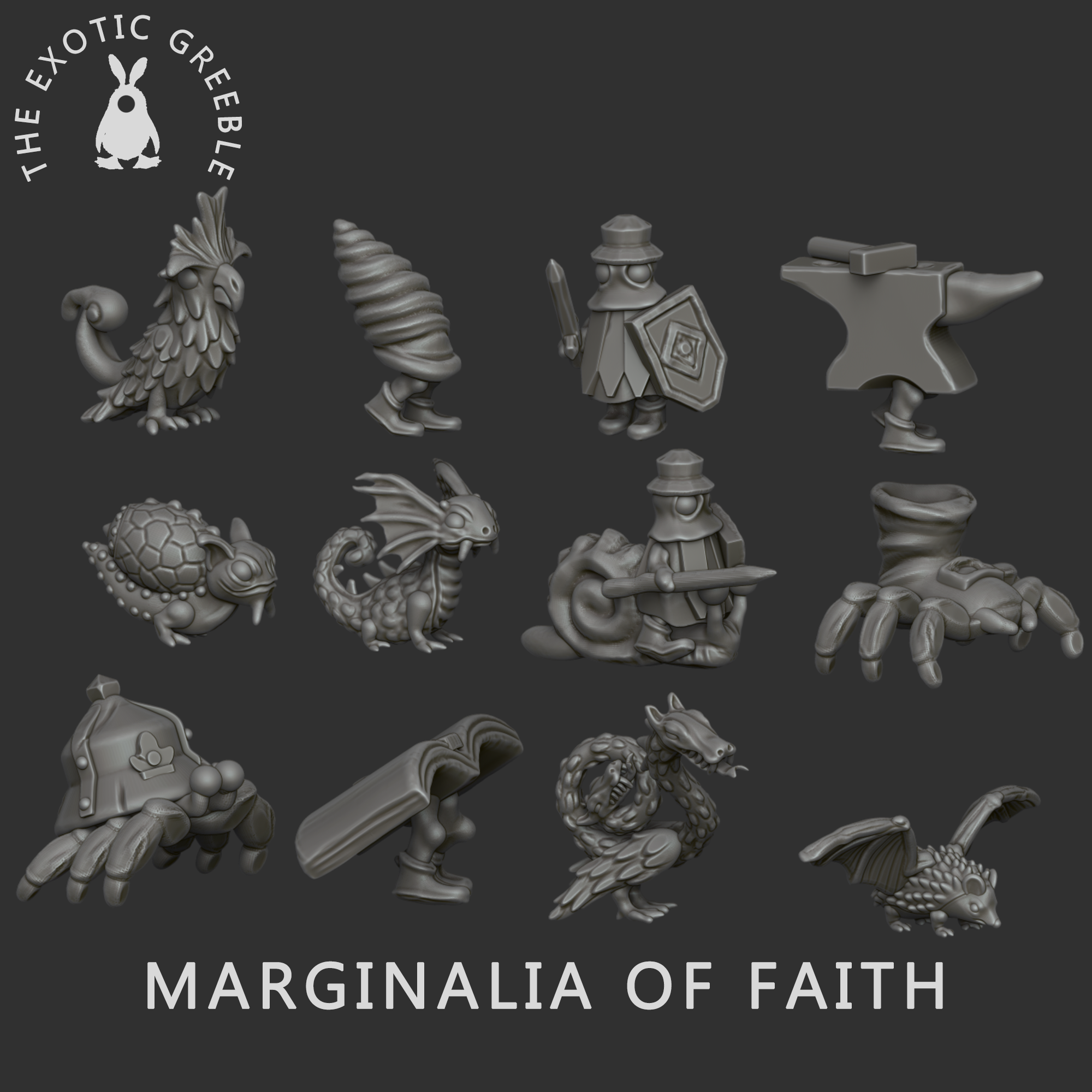New .STL Set Released - Marginalia of Faith - The Exotic Greeble
