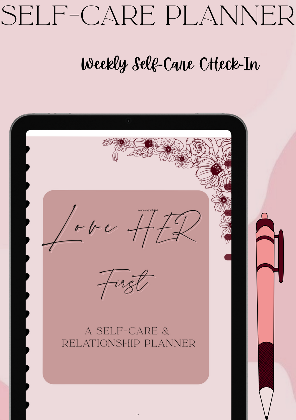 Love Her First - A 30 Page Self-Care & Relationship Planner for Women