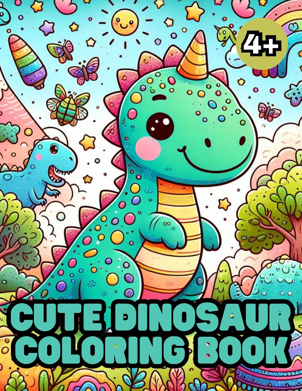 Cute Dinosaur Coloring Book For Kids
