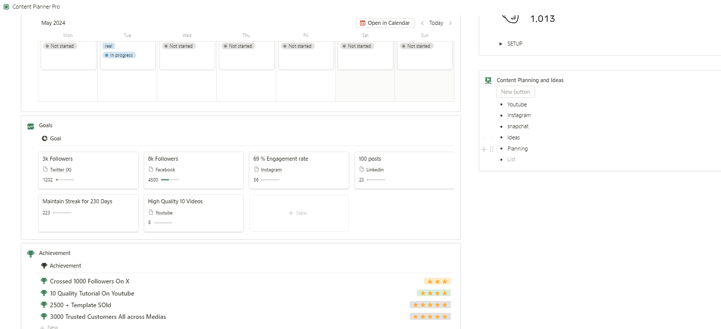 Notion Content Planner