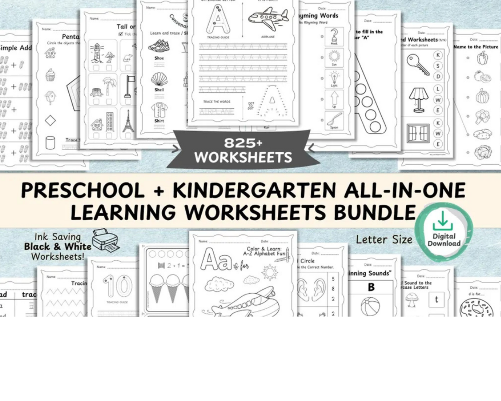 KIDS PTRINTABLE WORKSHEETS OF PRESCHOOL LEARNING
