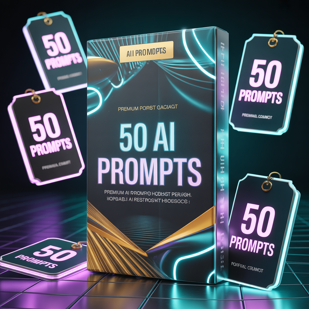 50 Professional AI Prompts - Logos, Thumbnails, Graphics