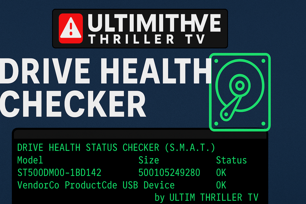 🔧 Ultimate Drive Health Checker – Pre-Recovery CMD Tool by ULTIM ...
