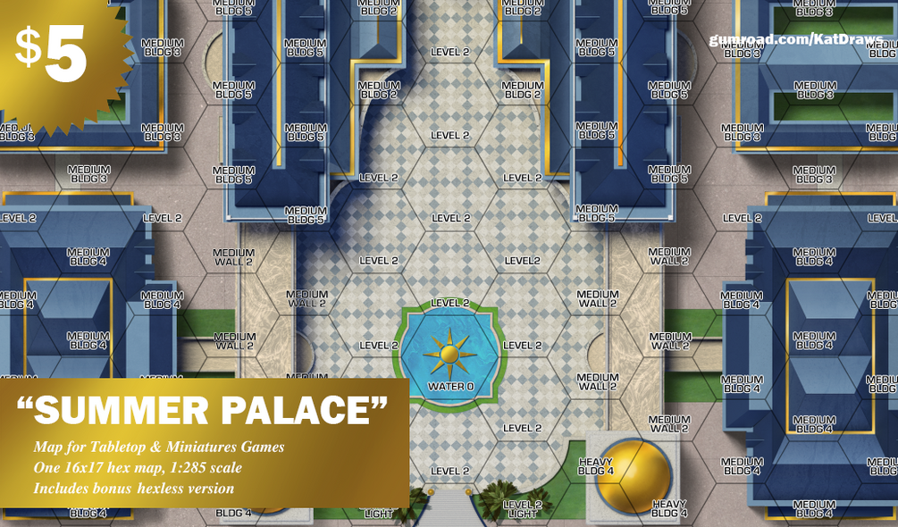 "Summer Palace" - Map for Tabletop Games