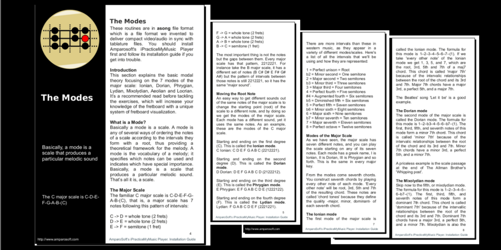 Modal Theory - Major Scale Modes Simplified - Free Handbook